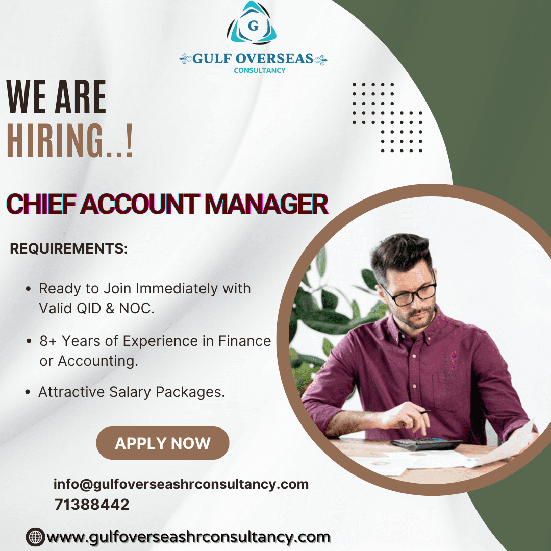 CHIEF ACCOUNT MANAGER - Gulf Overseas HR Consultancy
